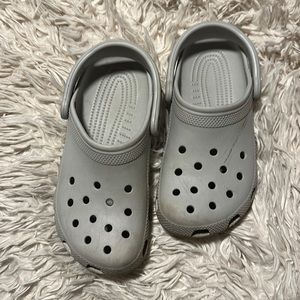 CROCS | Shoes | Light Gray Kids Crocs Size J4 | Poshmark